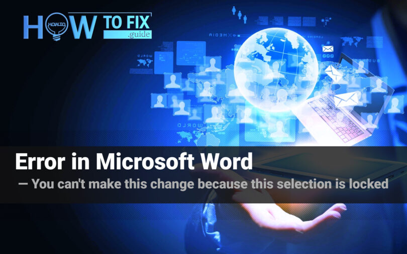 No puedes realizar este cambio porque esta selección está bloqueada — Fix